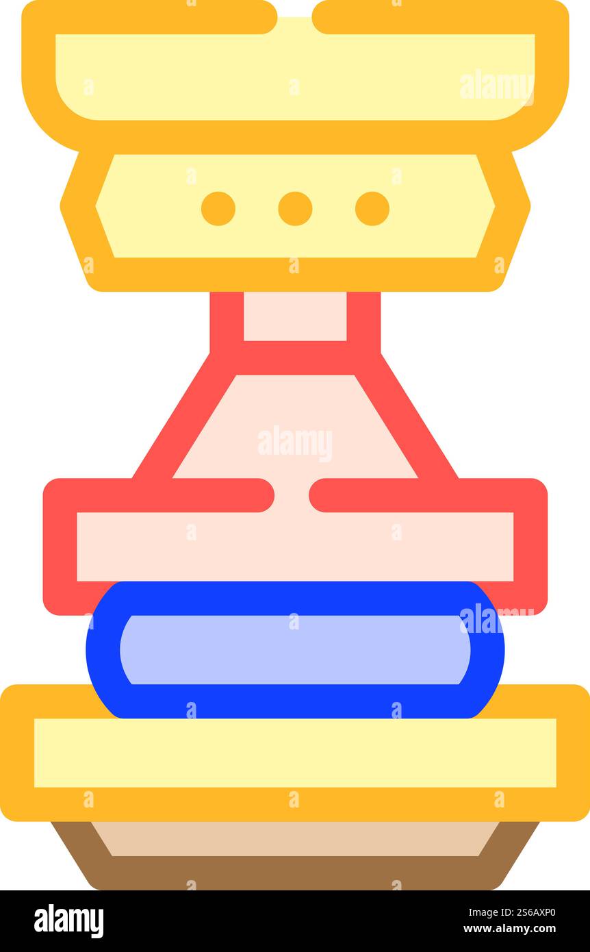 press equipment color icon vector. press equipment sign. isolated ...