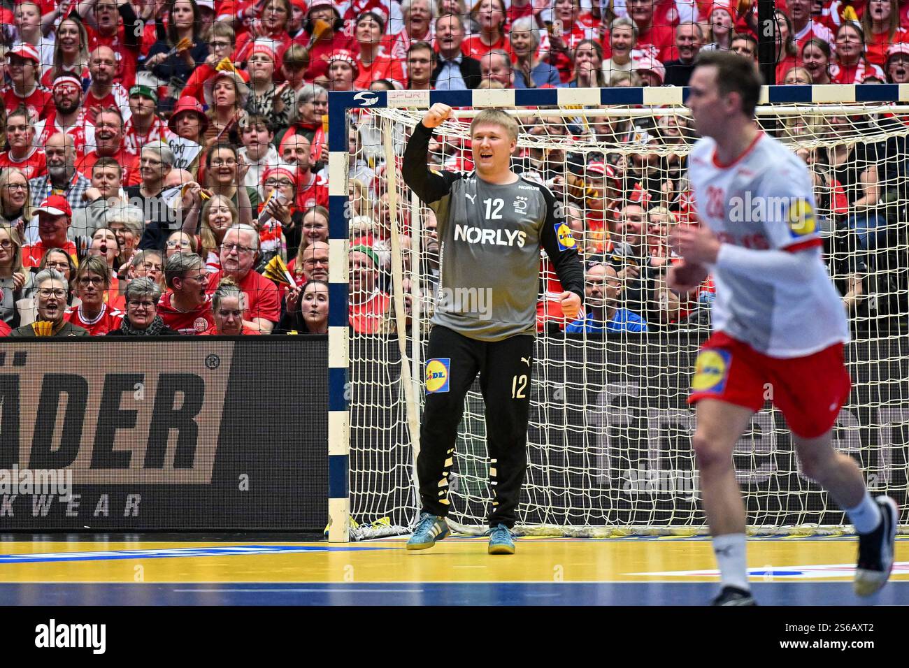 Herning, Denmark. 16th Jan, 2025. Emil Nielsen of Denmark Nationalteam ...