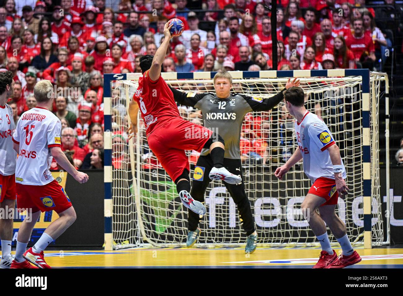 Herning, Denmark. 16th Jan, 2025. Ghazi Ben Ghali of Tunisia ...