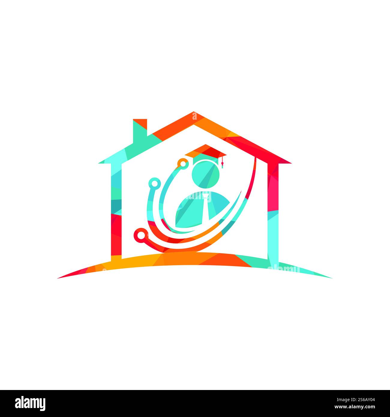 Education tech vector logo design. Digital school logo concept Stock ...