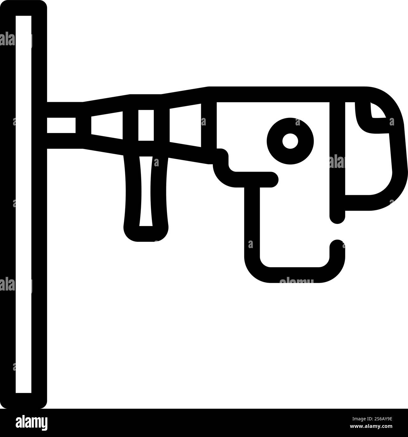 drilling wall line icon vector. drilling wall sign. isolated contour symbol black illustration ...