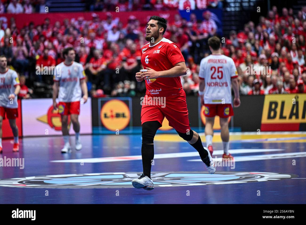 Herning, Denmark. 16th Jan, 2025. Ghazi Ben Ghali of Tunisia ...