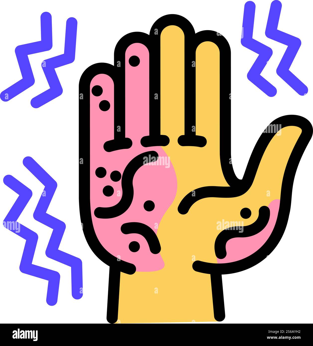 Hand frostbite icon. Outline hand frostbite vector icon for web design ...