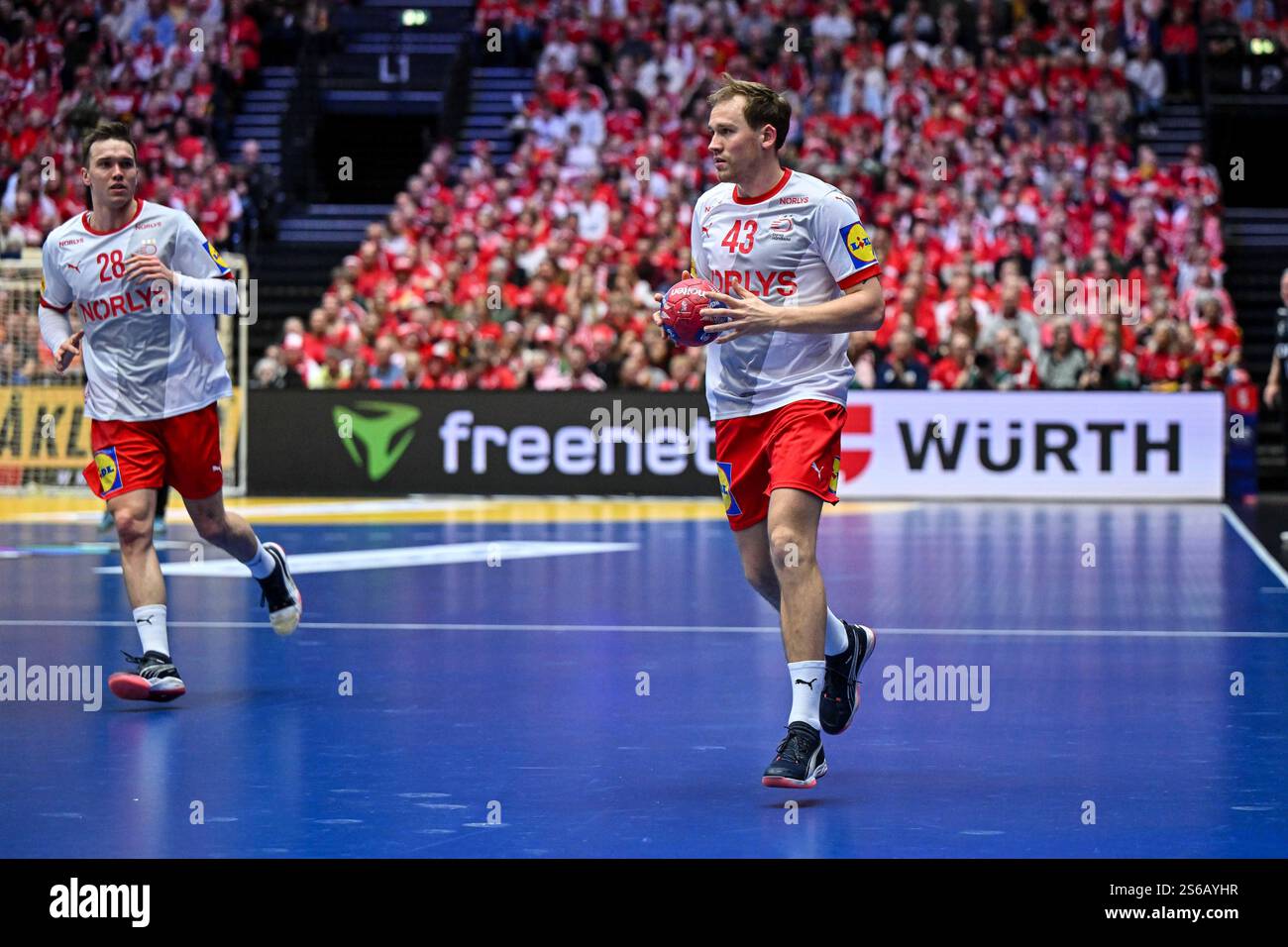 Herning, Denmark. 16th Jan, 2025. Simon Bogetoft Pytlick of Denmark ...