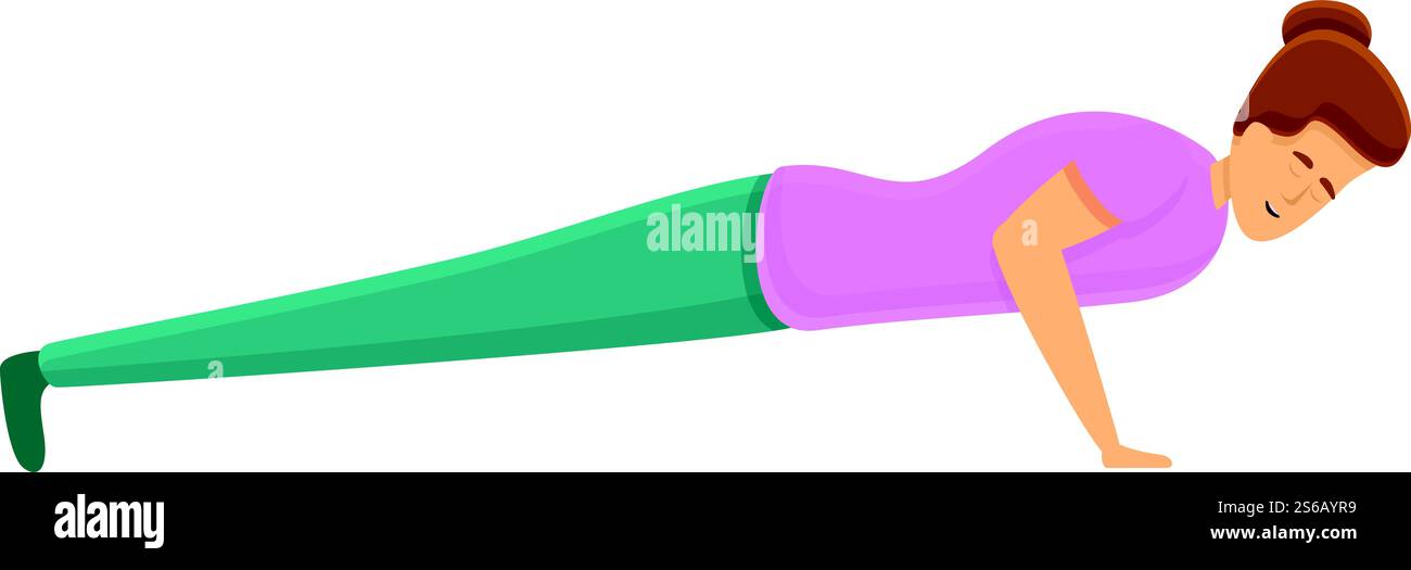 Push up personal trainer icon. Cartoon of push up personal trainer ...