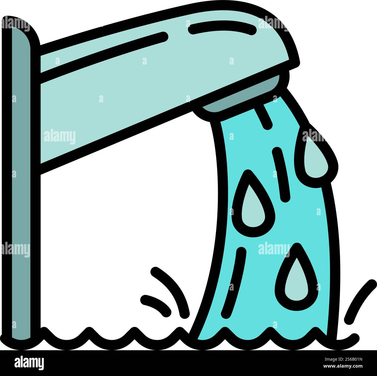 Pool water tap icon. Outline pool water tap vector icon for web design ...