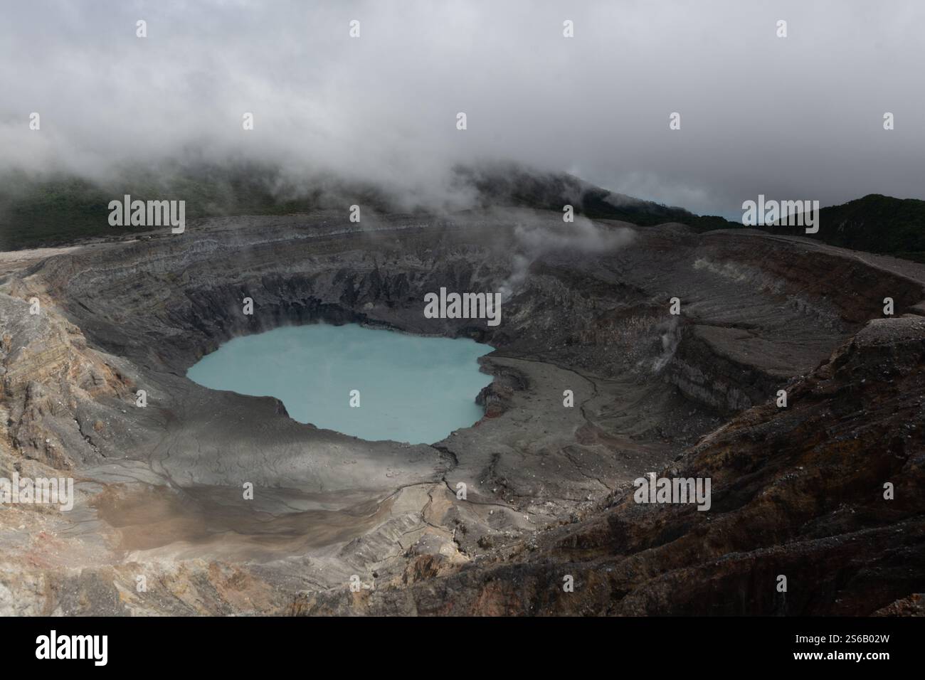 craterlake view of poas volcano Stock Photo - Alamy