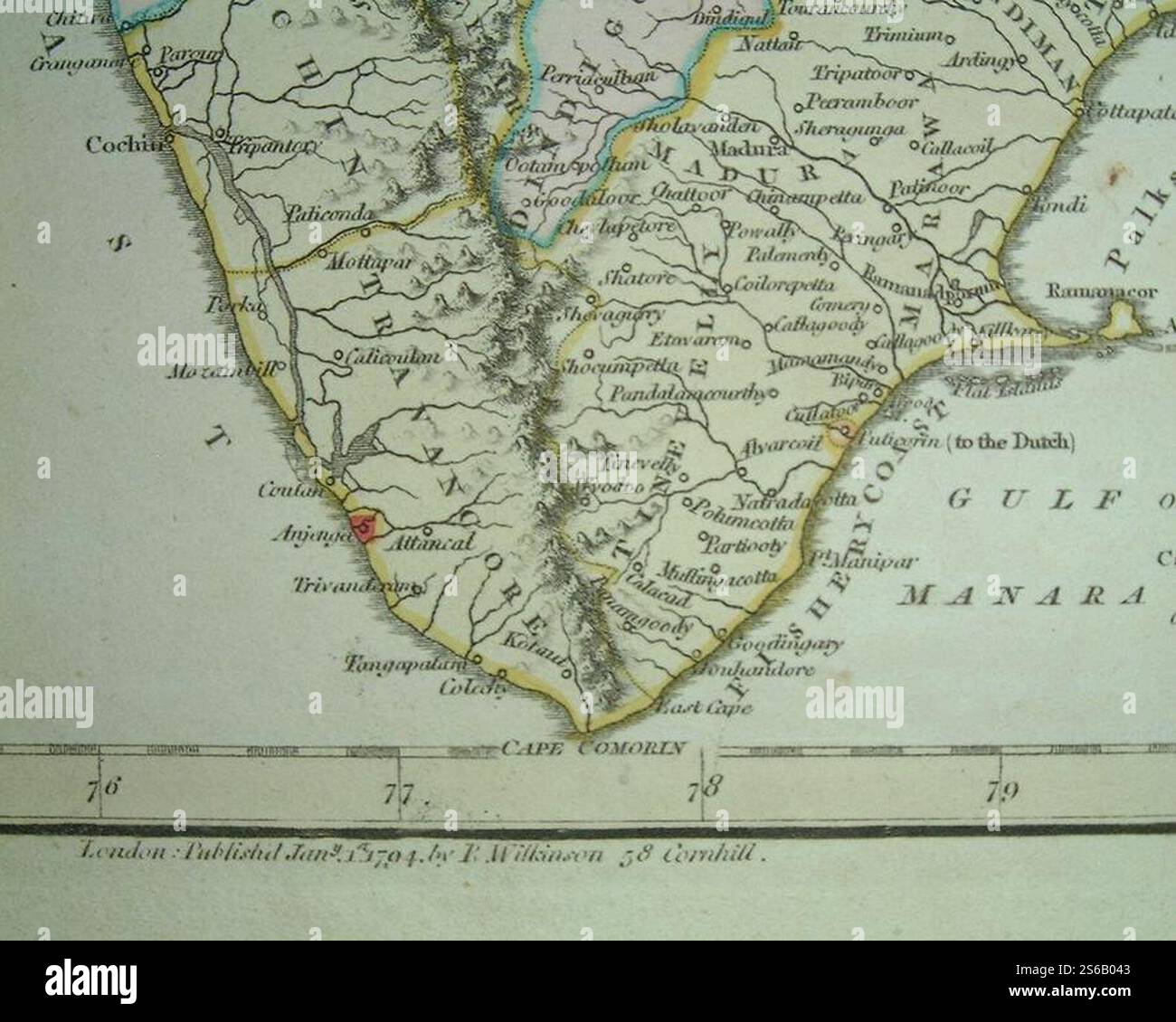 From a map by Robert Wilkinson, London, 1794 Stock Photo - Alamy