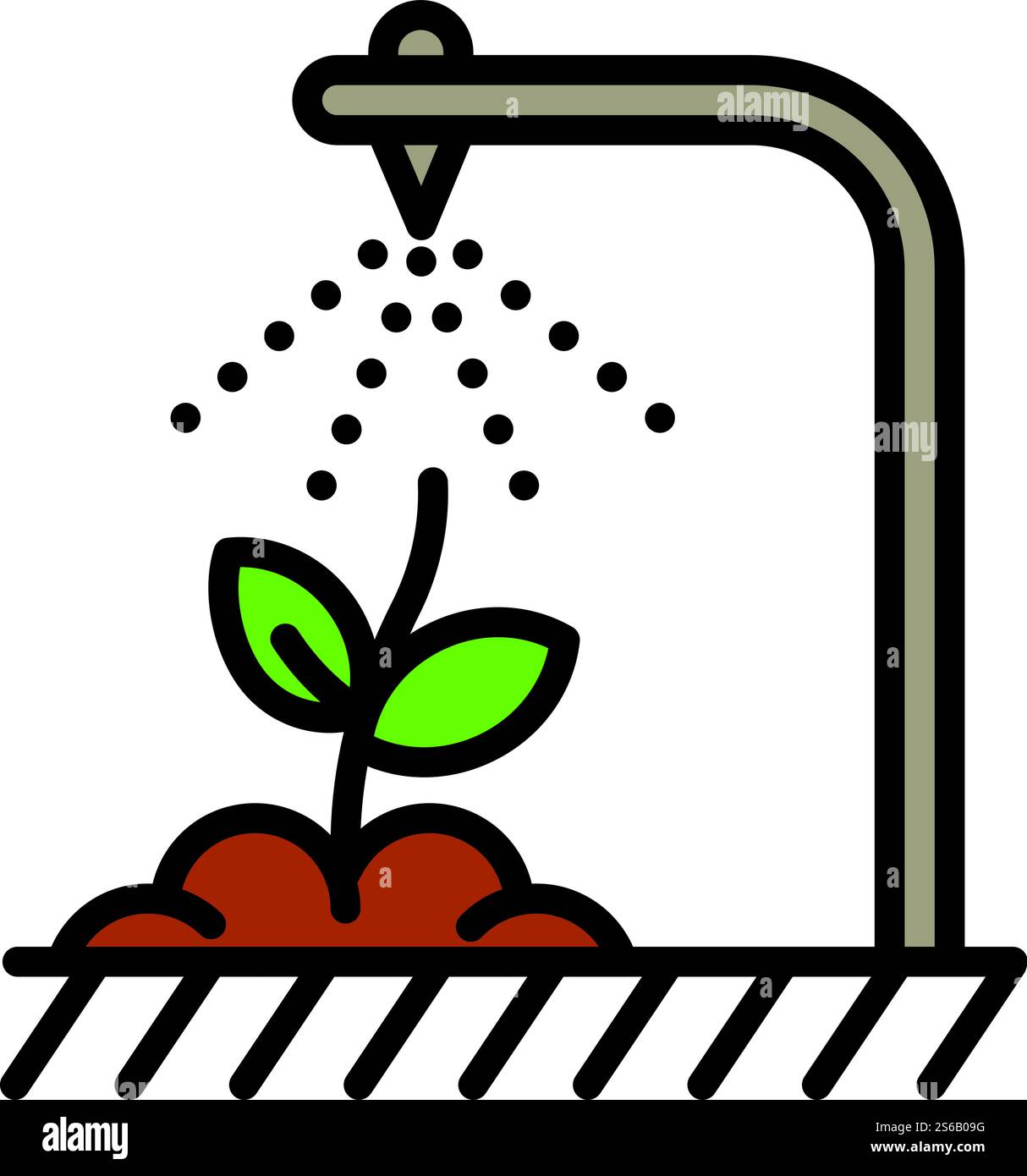 Smart irrigation icon. Outline smart irrigation vector icon for web ...