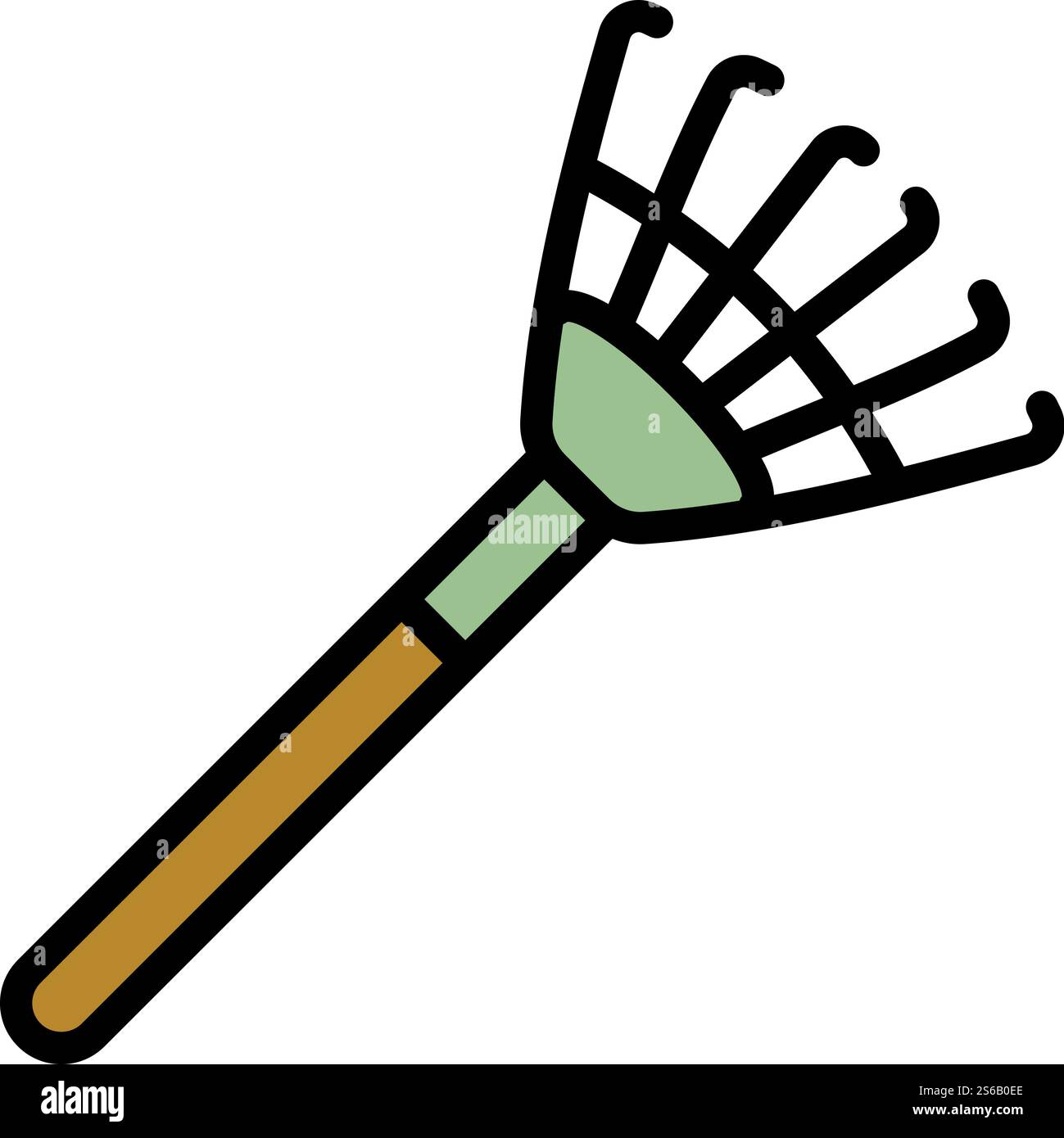Plastic rake for leaves Stock Vector Images - Alamy