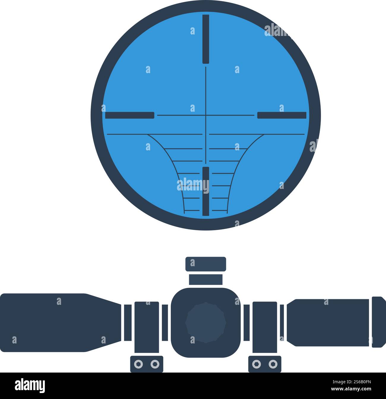 Icon Of Scope. Flat Color Design. Vector Illustration Stock Vector ...