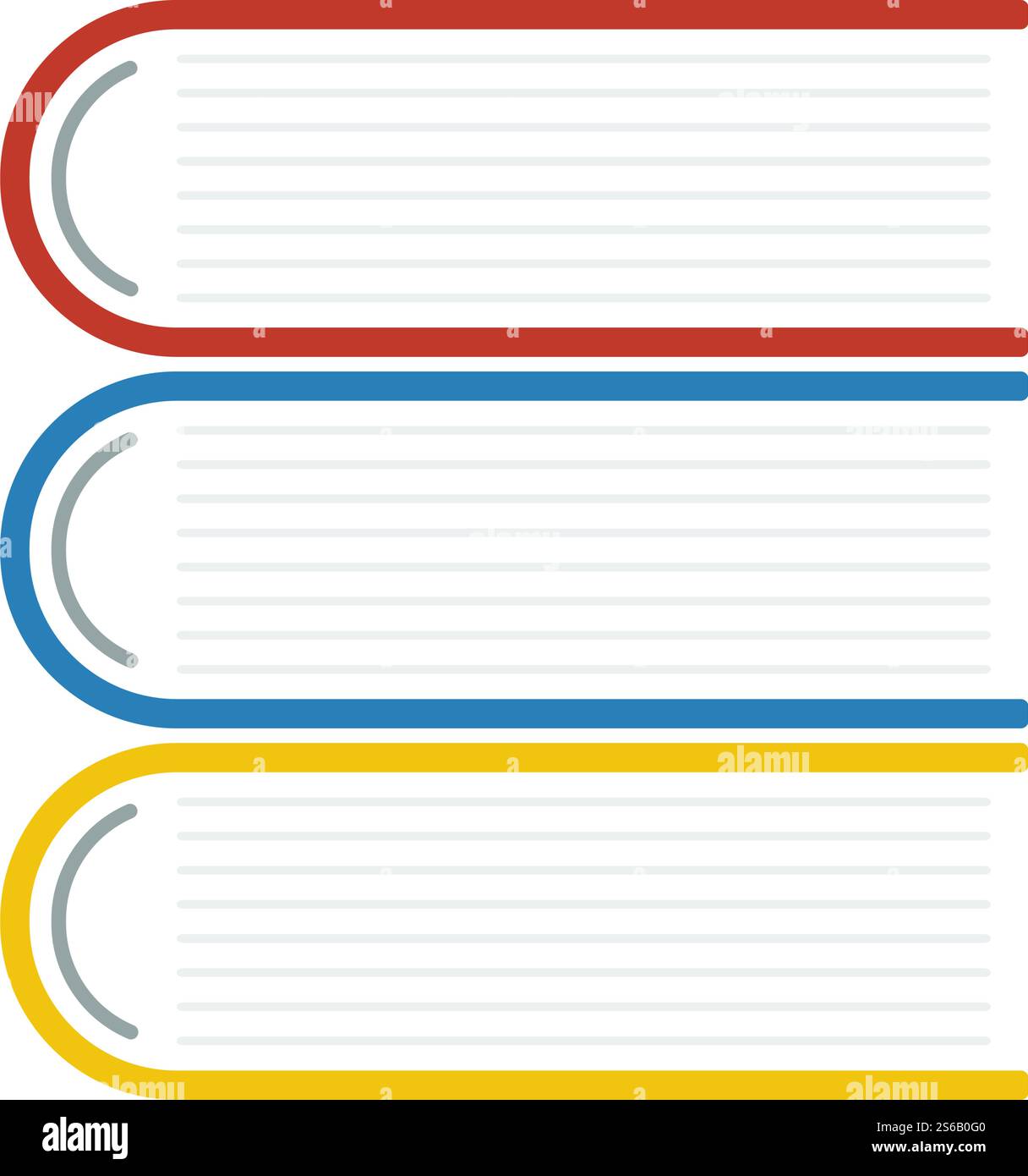 Icon Of Stack Of Books In Ui Colors. Flat Color Design. Vector ...
