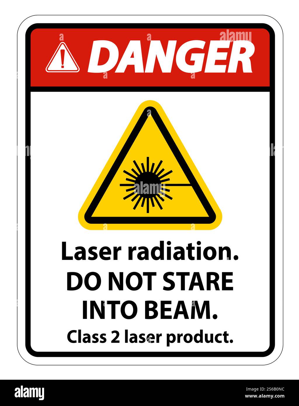 Danger Laser radiation,do not stare into beam,class 2 laser product ...