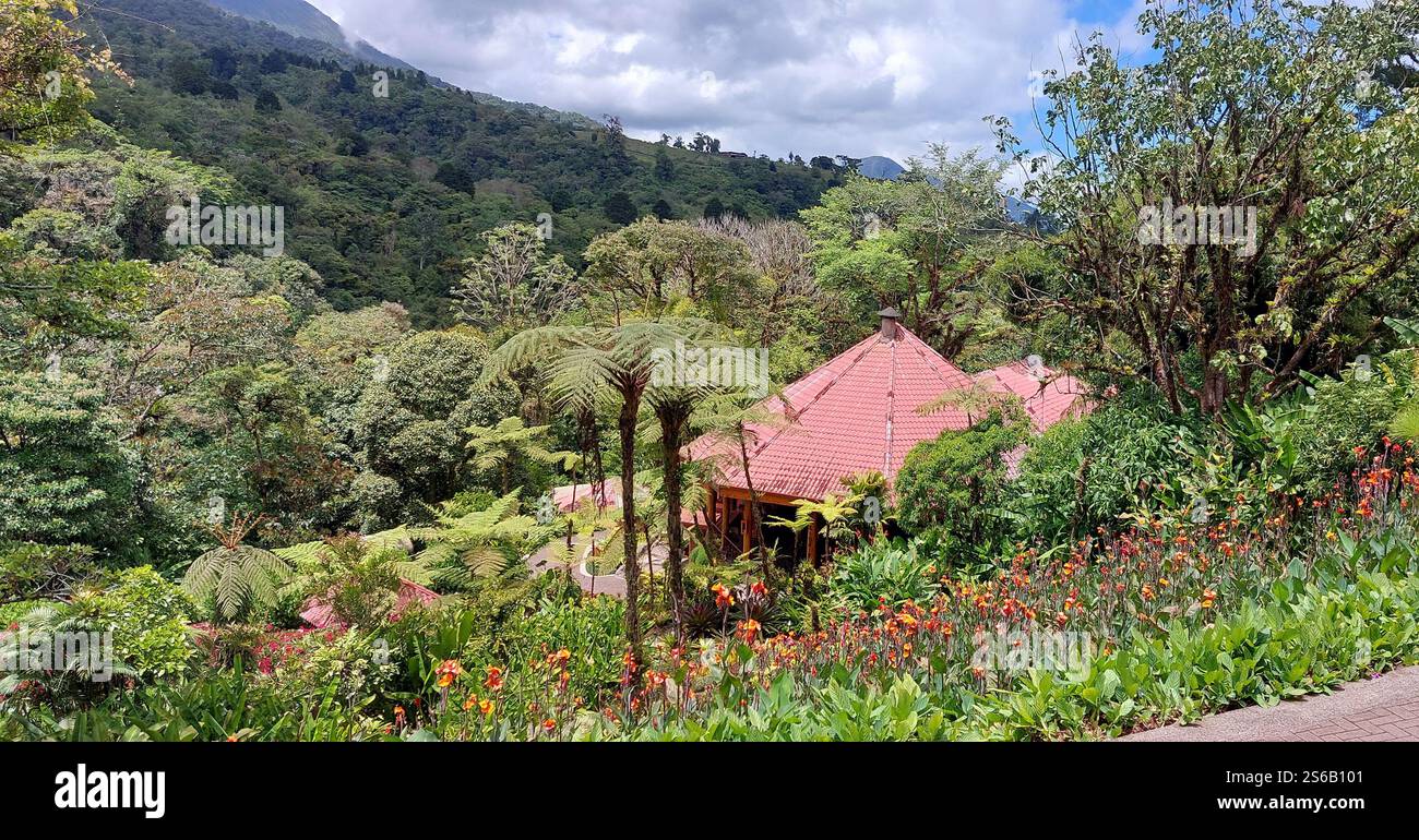 landscape view of la paz waterfall gardens park in costa rica Stock ...
