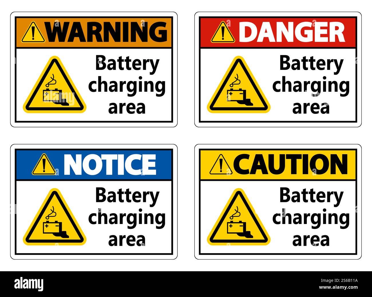 Battery charging area Sign on white background Stock Vector Image & Art ...