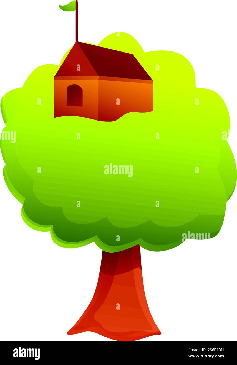 Tree house icon. Cartoon of tree house vector icon for web design ...