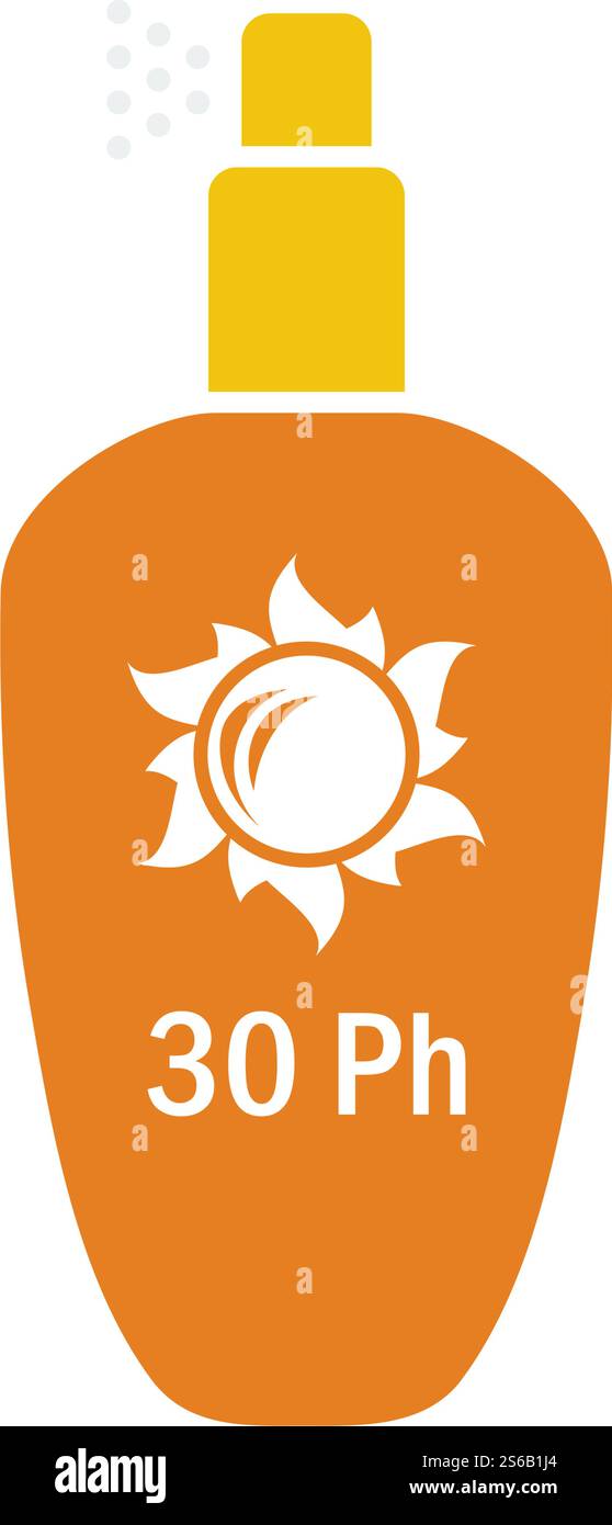 Sun Protection Spray Icon. Flat Color Design. Vector Illustration Stock ...