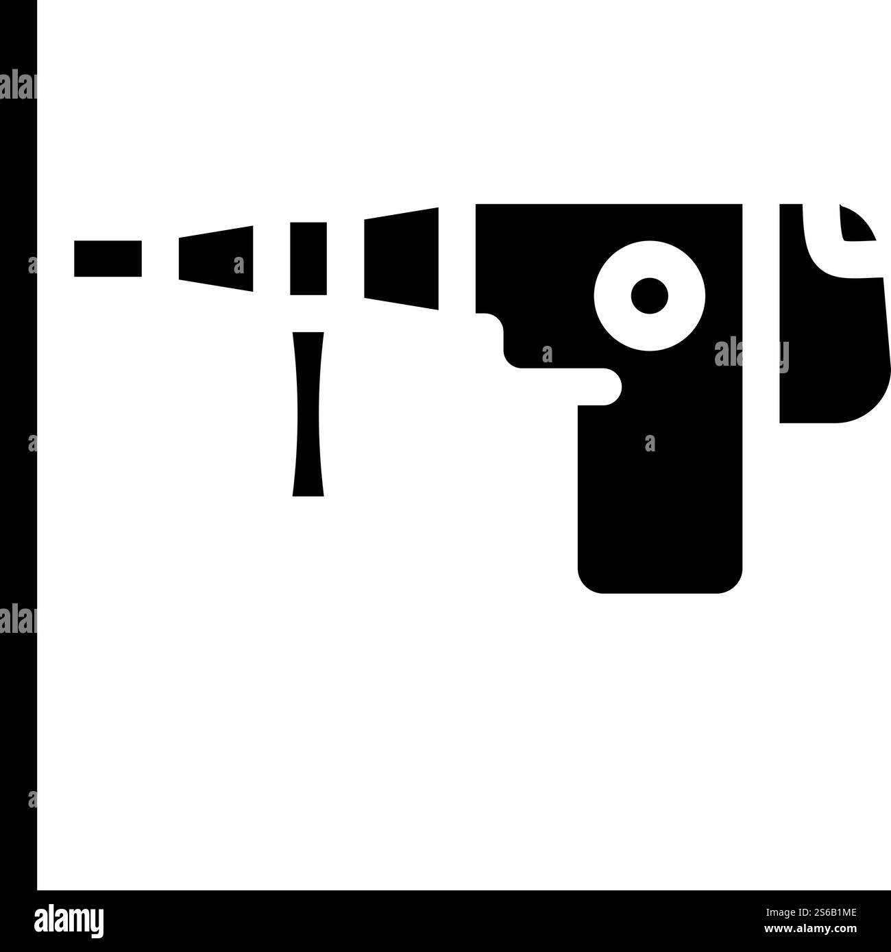 drilling wall glyph icon vector. drilling wall sign. isolated contour ...