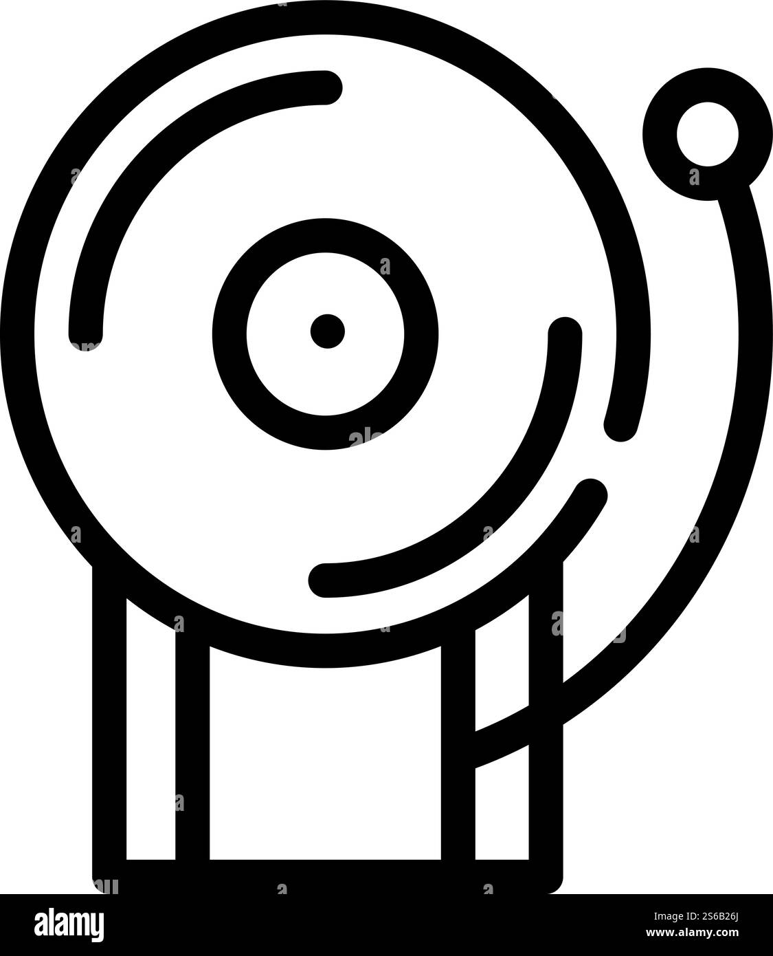 alarm signalization line icon vector. alarm signalization sign ...