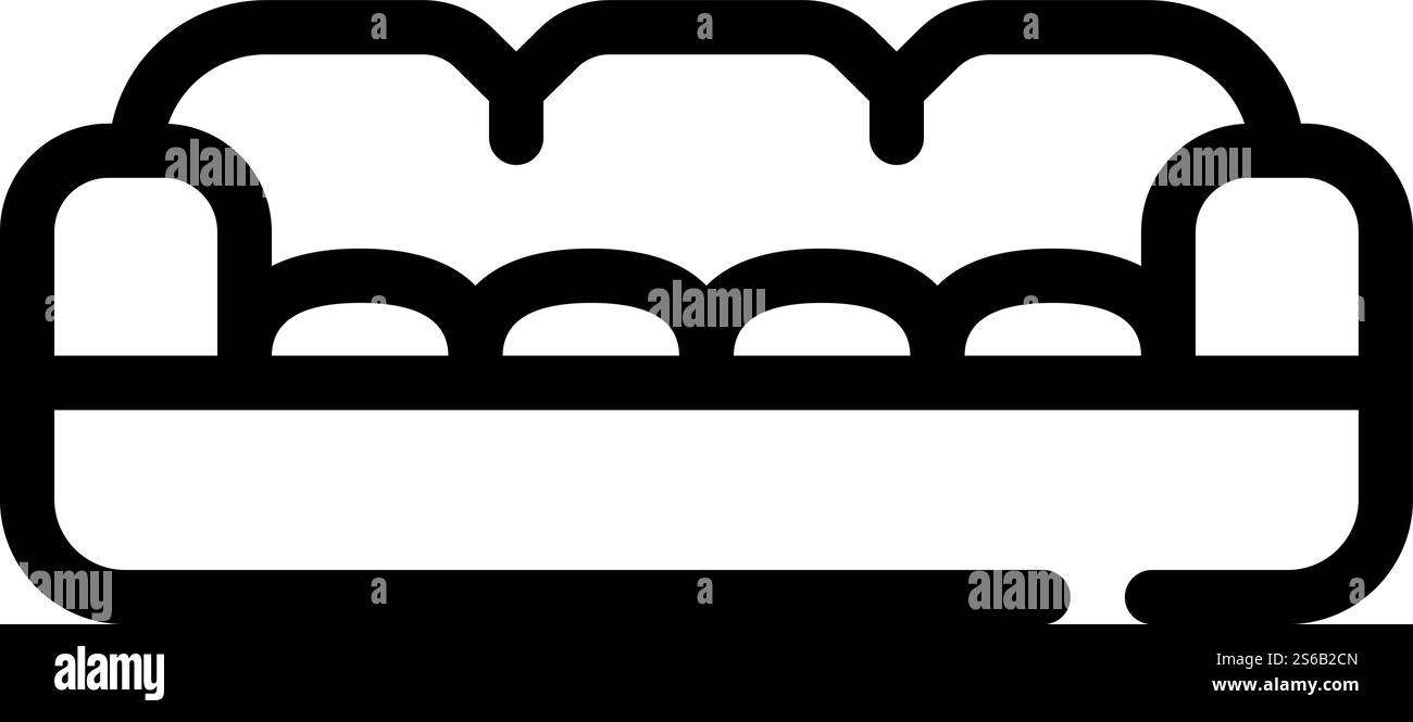 dog bed couch line icon vector. dog bed couch sign. isolated contour ...