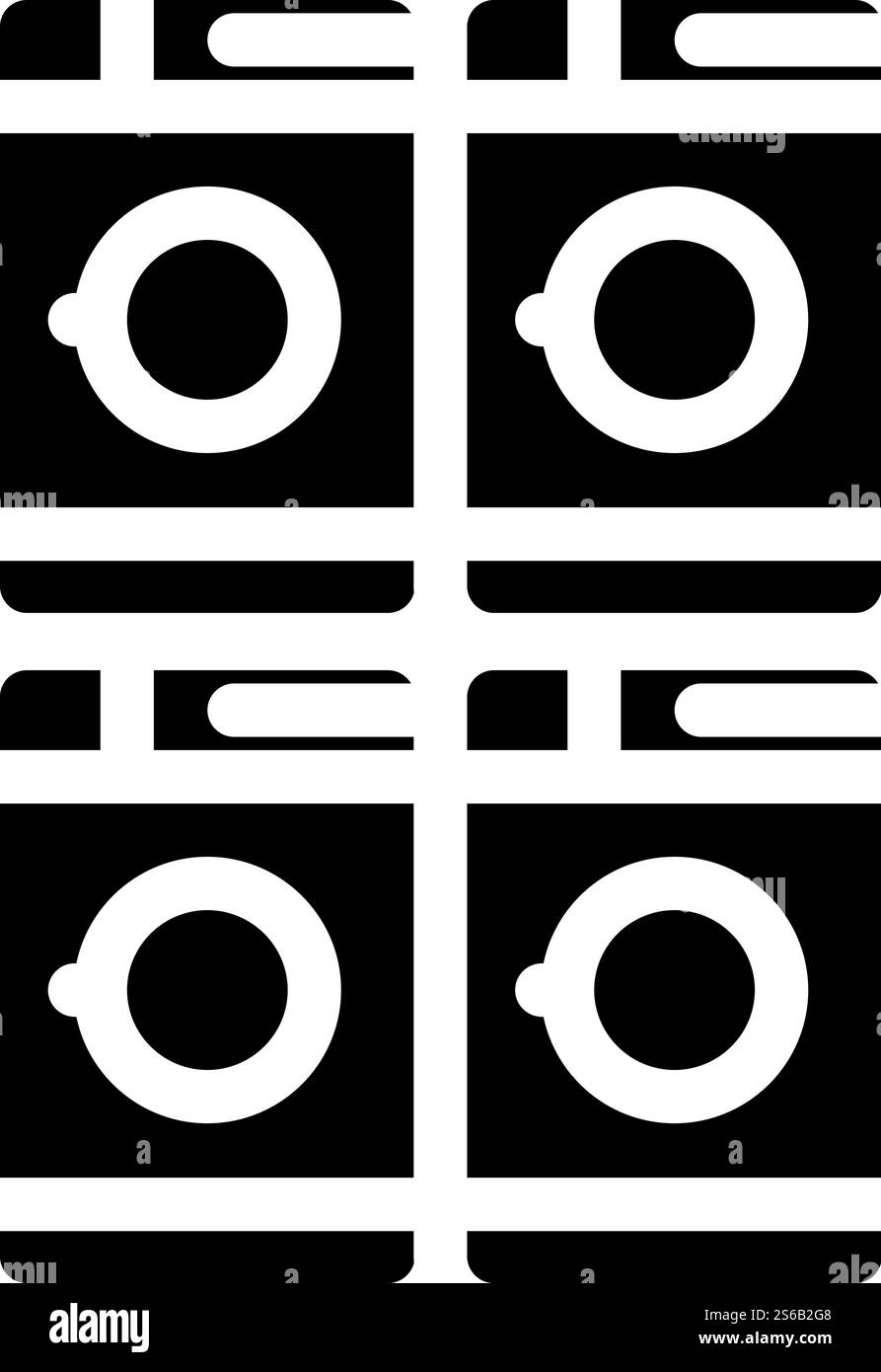 laundry service machines glyph icon vector. laundry service machines ...
