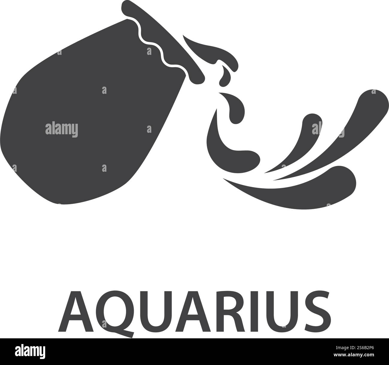 Aquarius horoscope symbol and icon vector design Stock Vector Image ...
