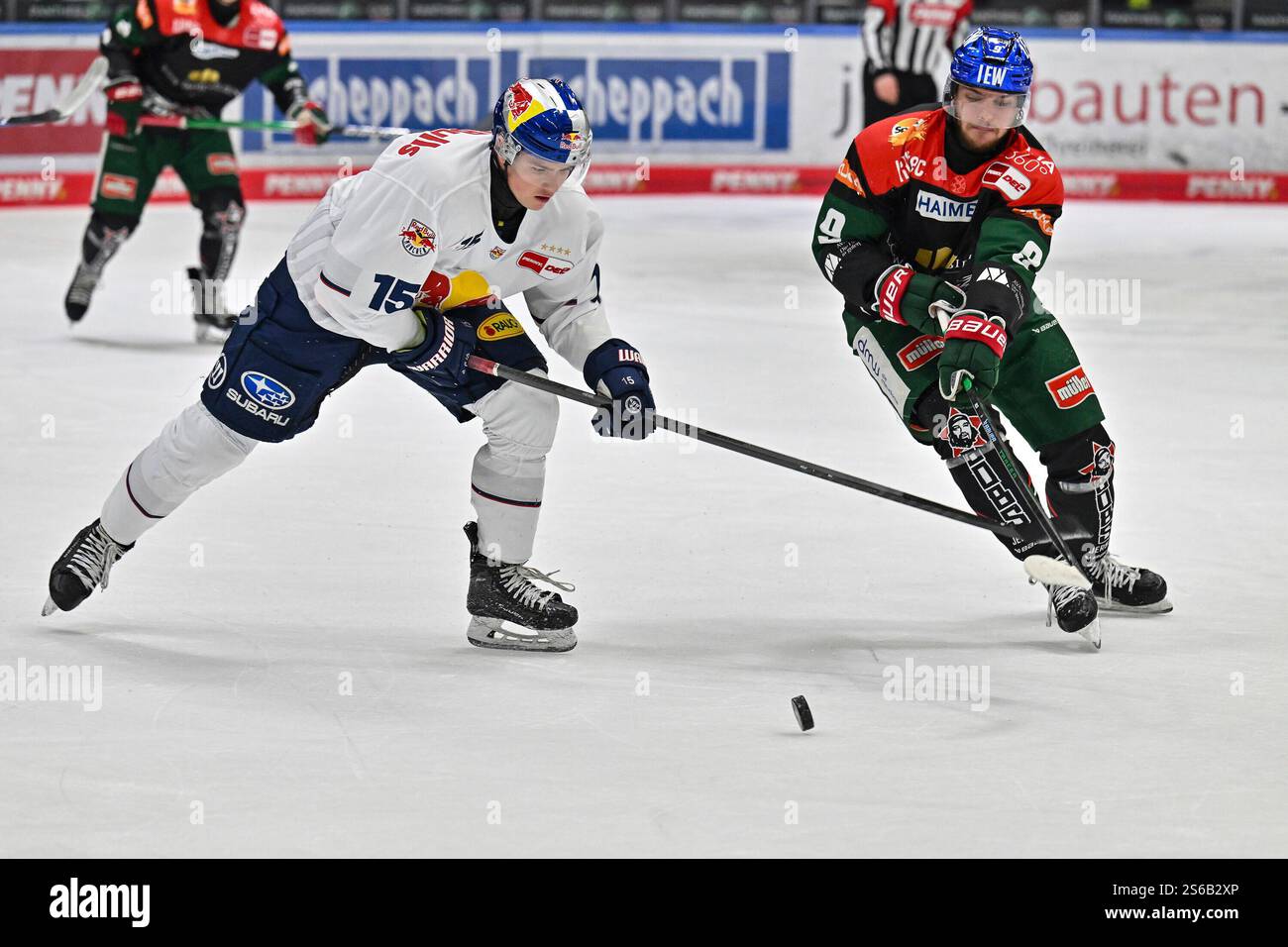 Augsburg, Deutschland. 16th Jan, 2025. im Duell Nikolaus HEIGL (EHC RB ...