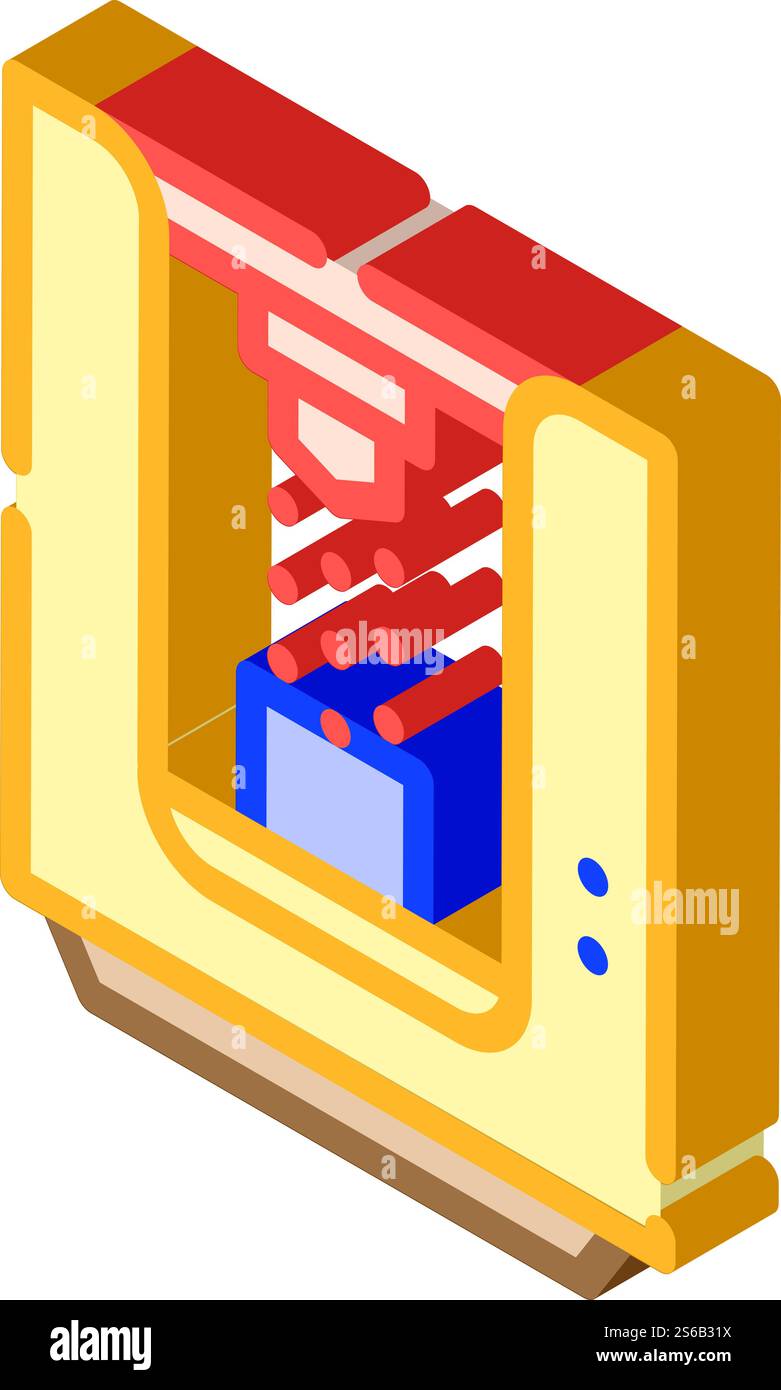 sandblasting chamber isometric icon vector. sandblasting chamber sign ...