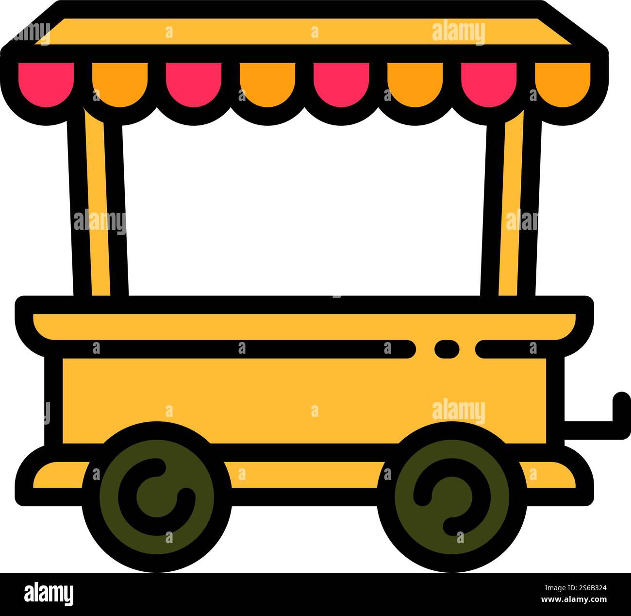 Business food cart icon. Outline business food cart vector icon for web ...