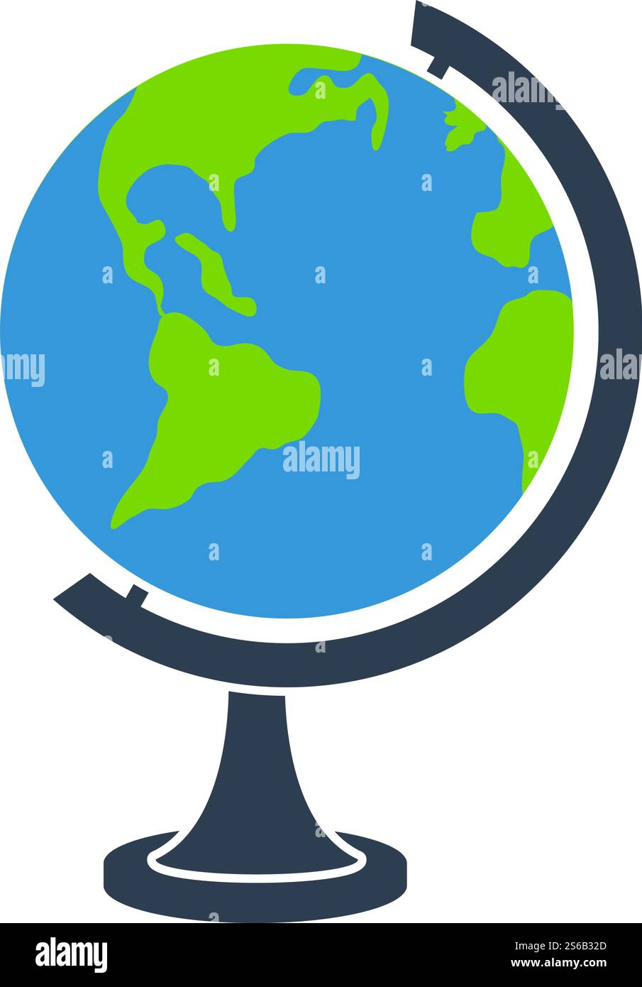 Icon Of Globe In Ui Colors. Flat Color Design. Vector Illustration ...