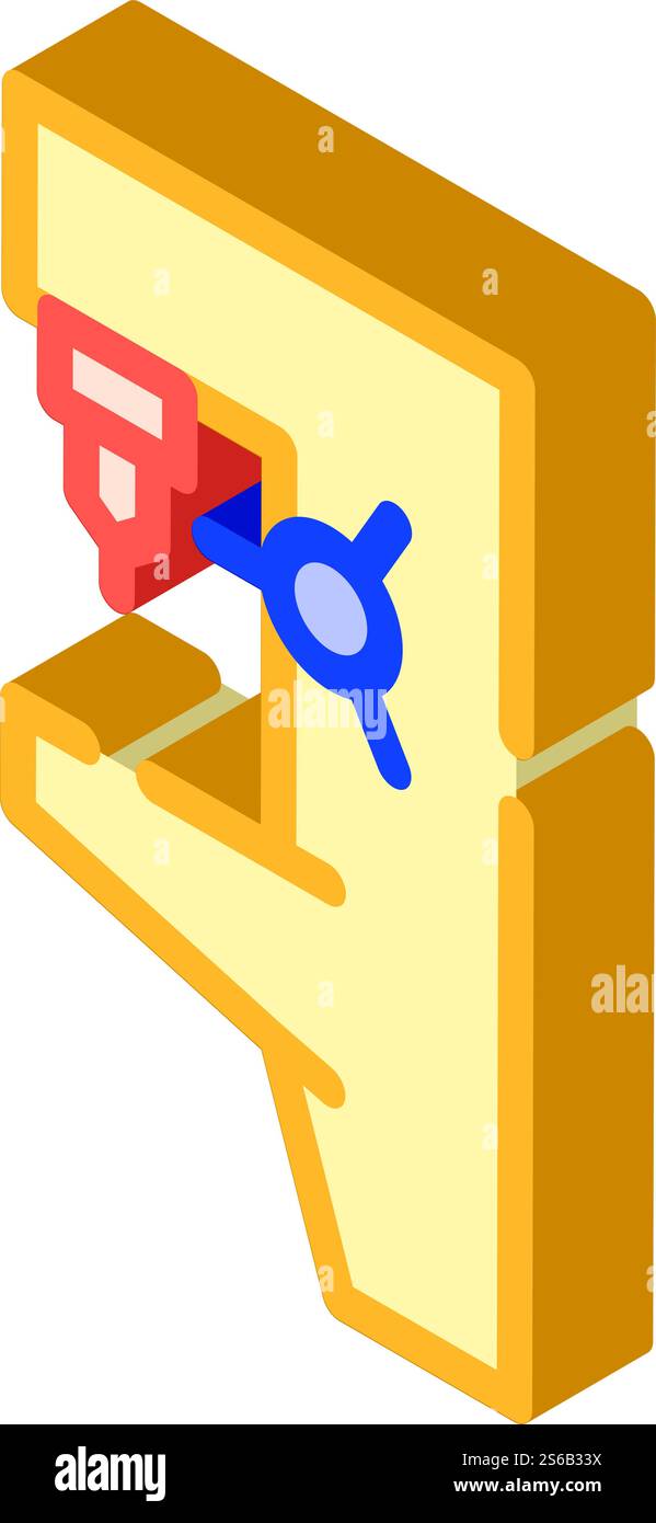 drilling machine isometric icon vector. drilling machine sign. isolated ...