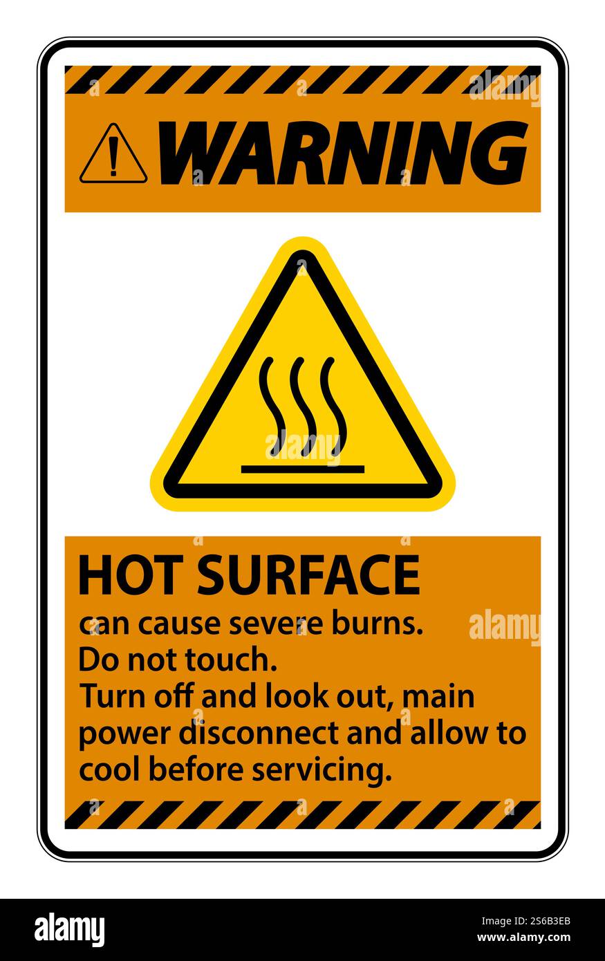 Warning Hot surface sign on white background Stock Vector Image & Art ...