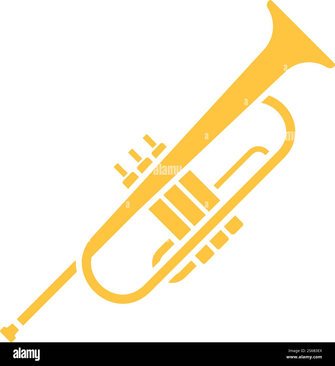 Horn Icon. Flat Color Design. Vector Illustration Stock Vector Image ...