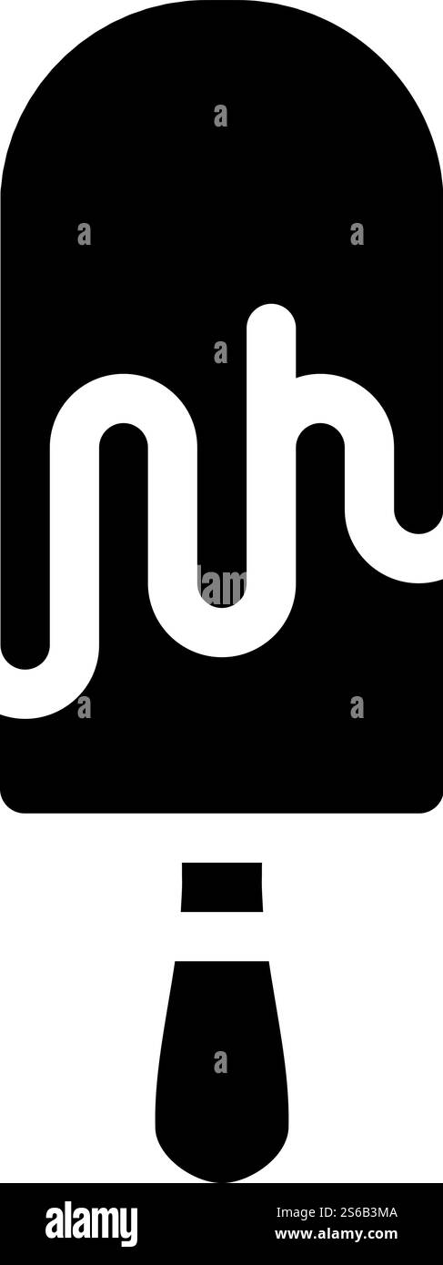 ice cream glyph icon vector. ice cream sign. isolated contour symbol ...