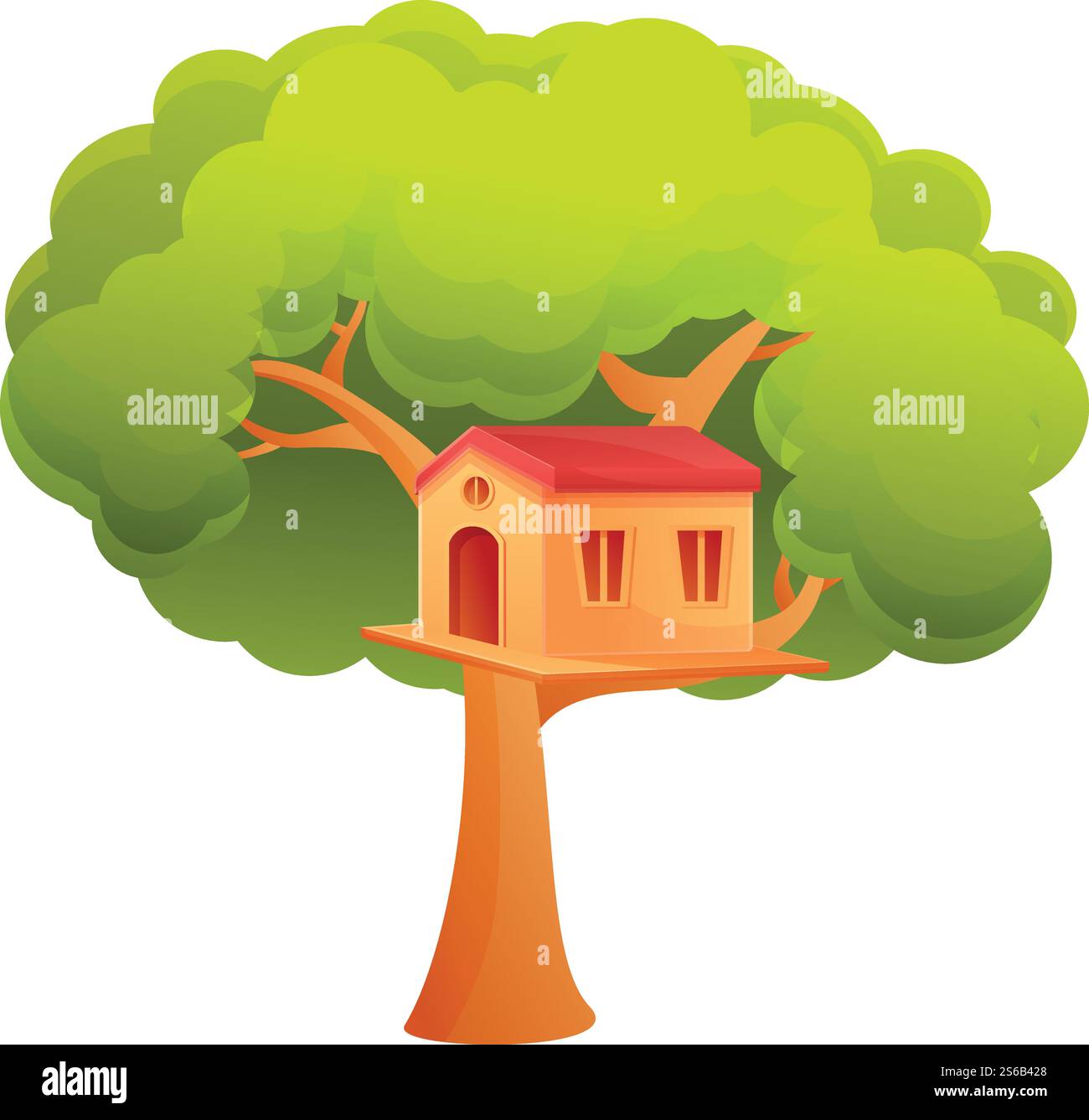 Child treehouse icon. Cartoon of child treehouse vector icon for web ...