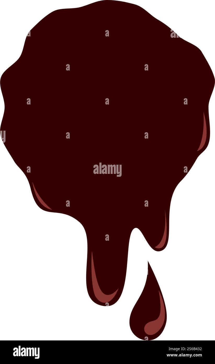 Sweet Chocolate splash drop on white background Stock Vector Image ...