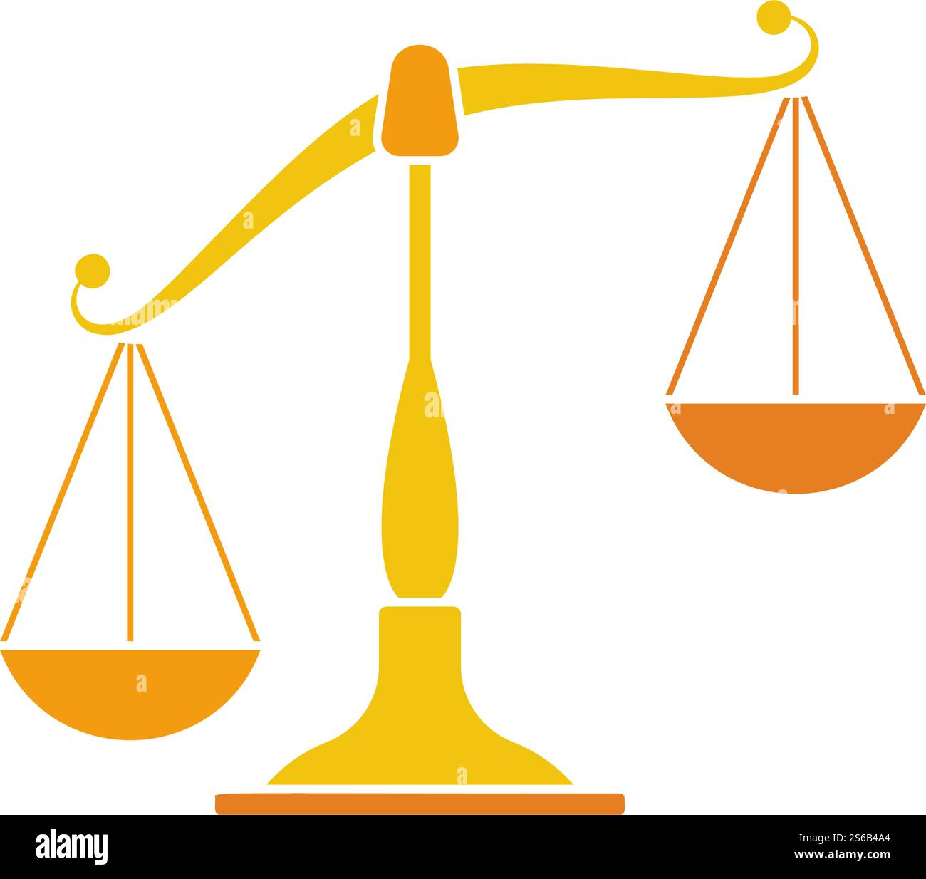 Icon Of Scale. Outline With Color Fill Design. Vector Illustration ...