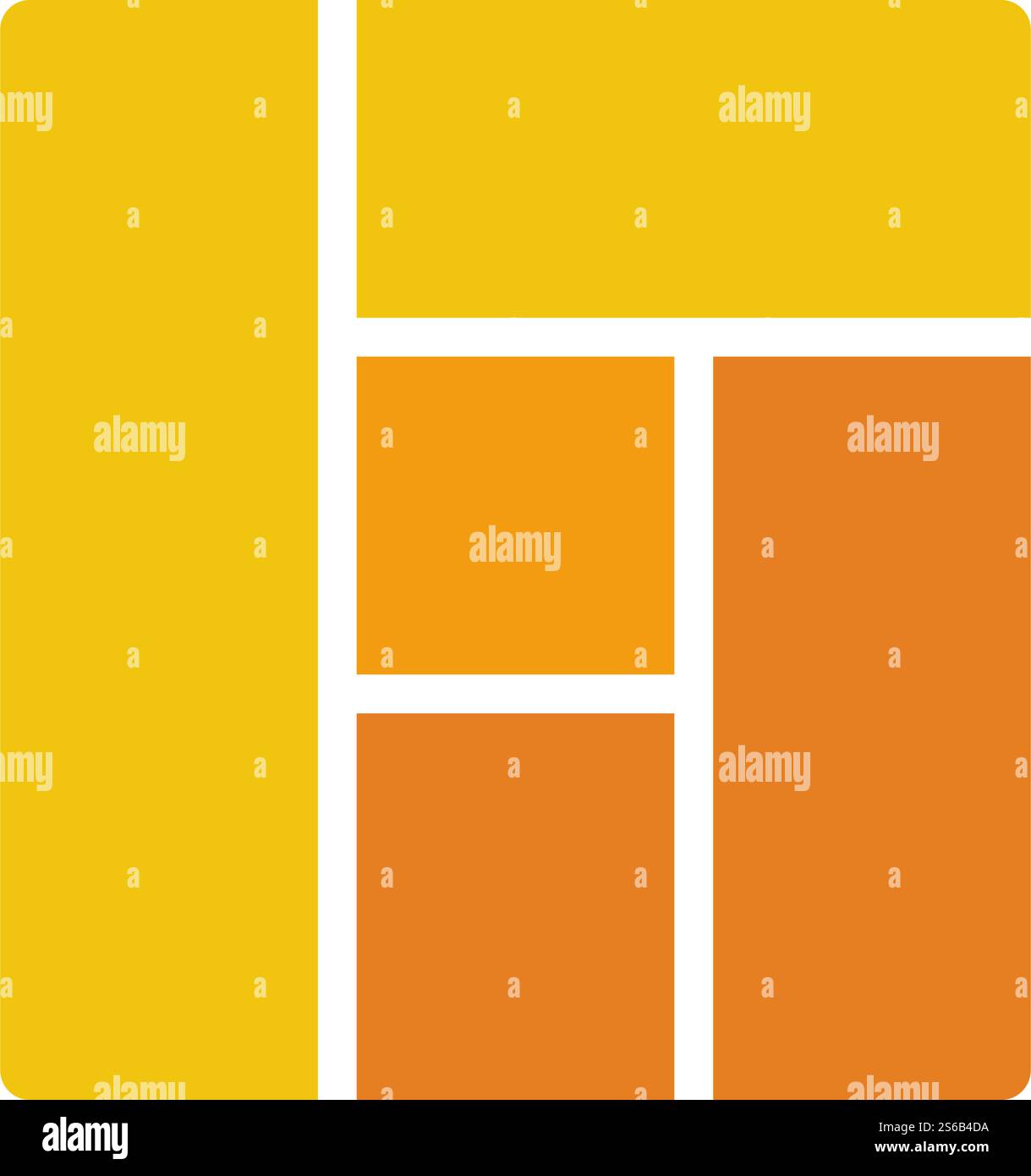 Icon Of Parquet Plank Pattern. Outline With Color Fill Design. Vector ...