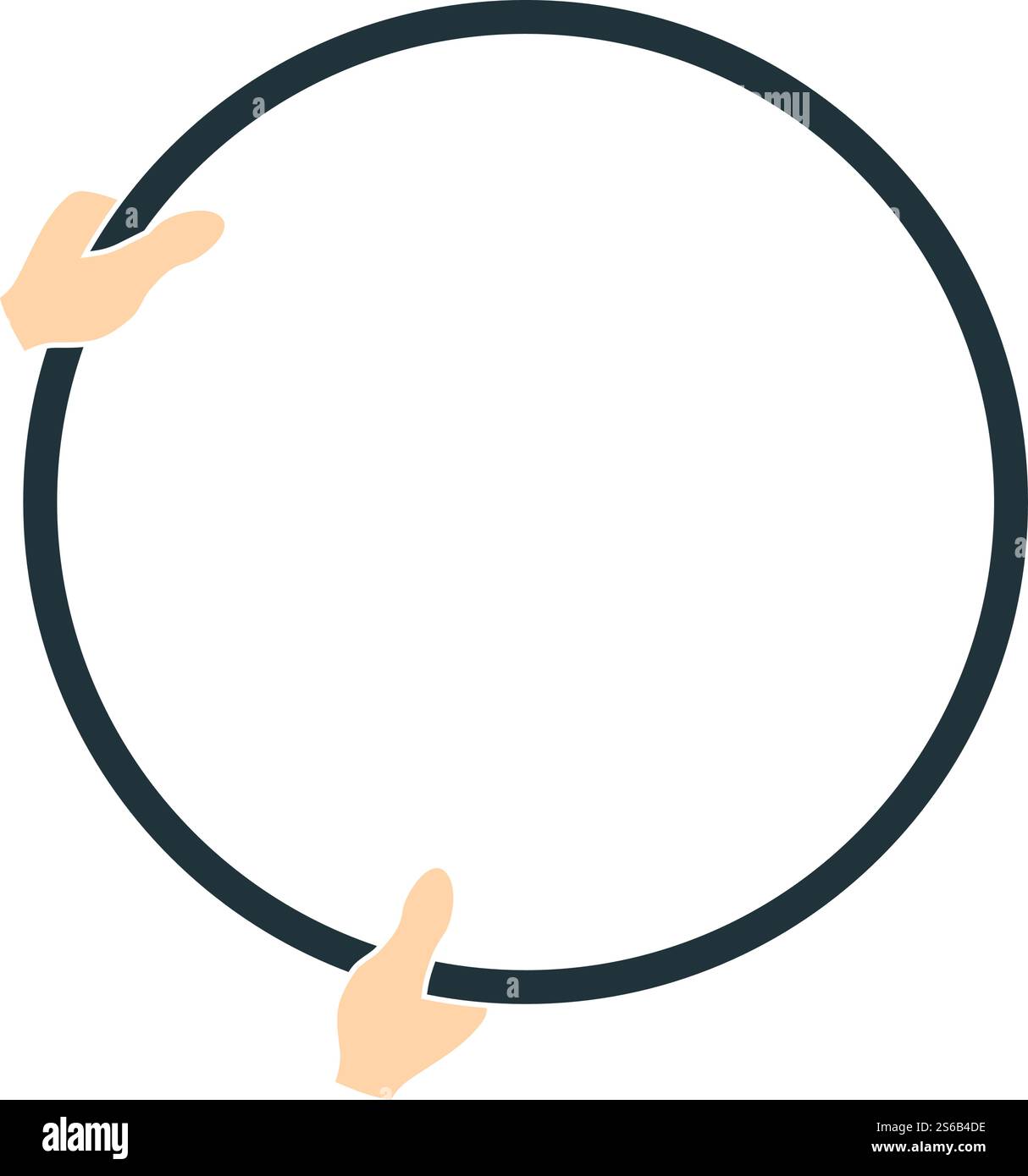 Icon Of Hand Holding Photography Reflector. Flat Color Design. Vector ...