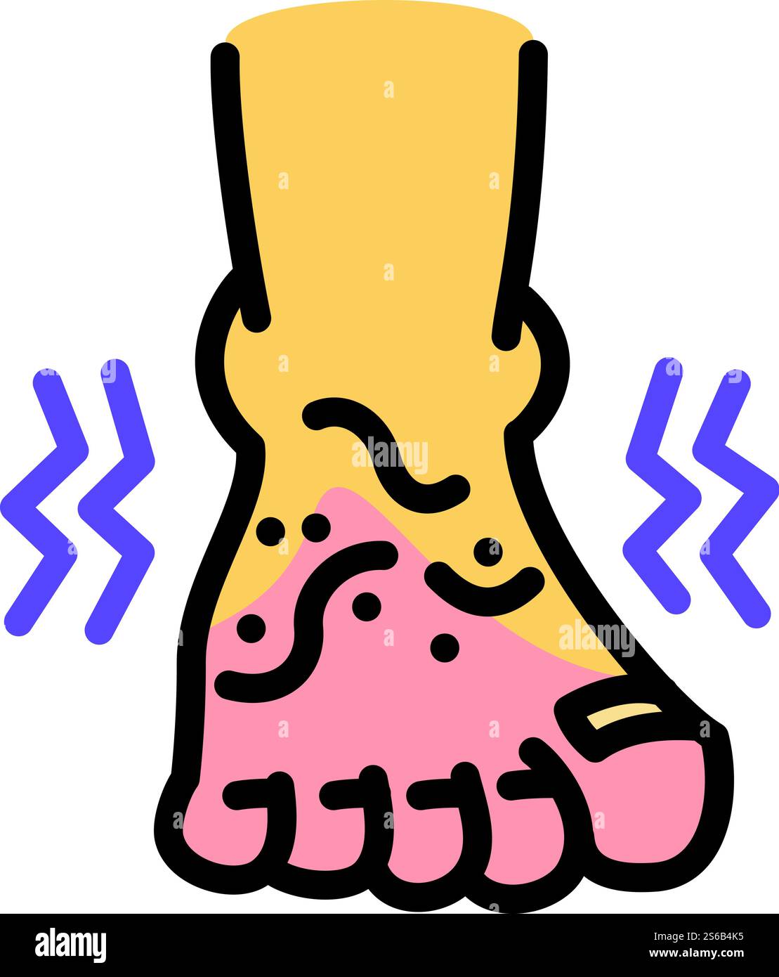Human leg frostbite icon. Outline human leg frostbite vector icon for ...
