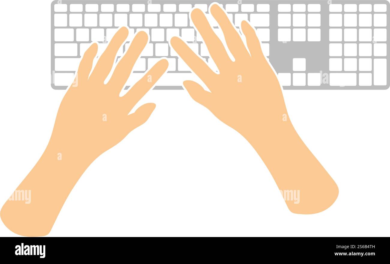 Typing Icon. Flat Color Design. Vector Illustration Stock Vector Image ...