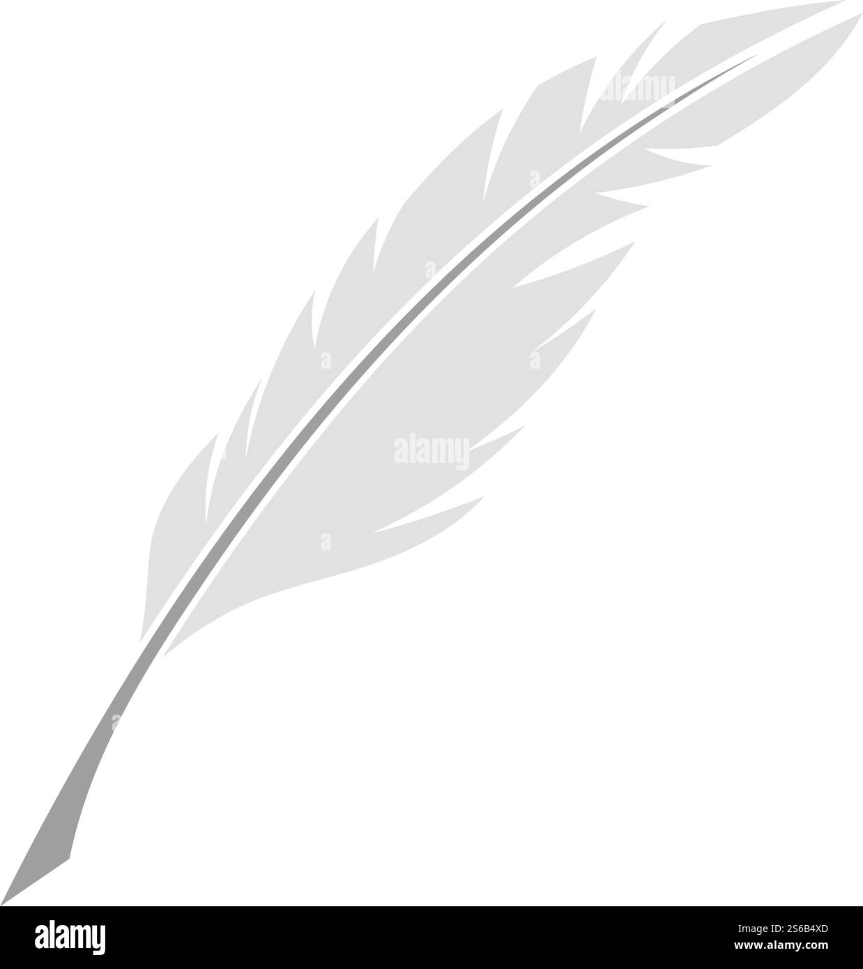 Writing Feather Icon. Flat Color Design. Vector Illustration Stock ...