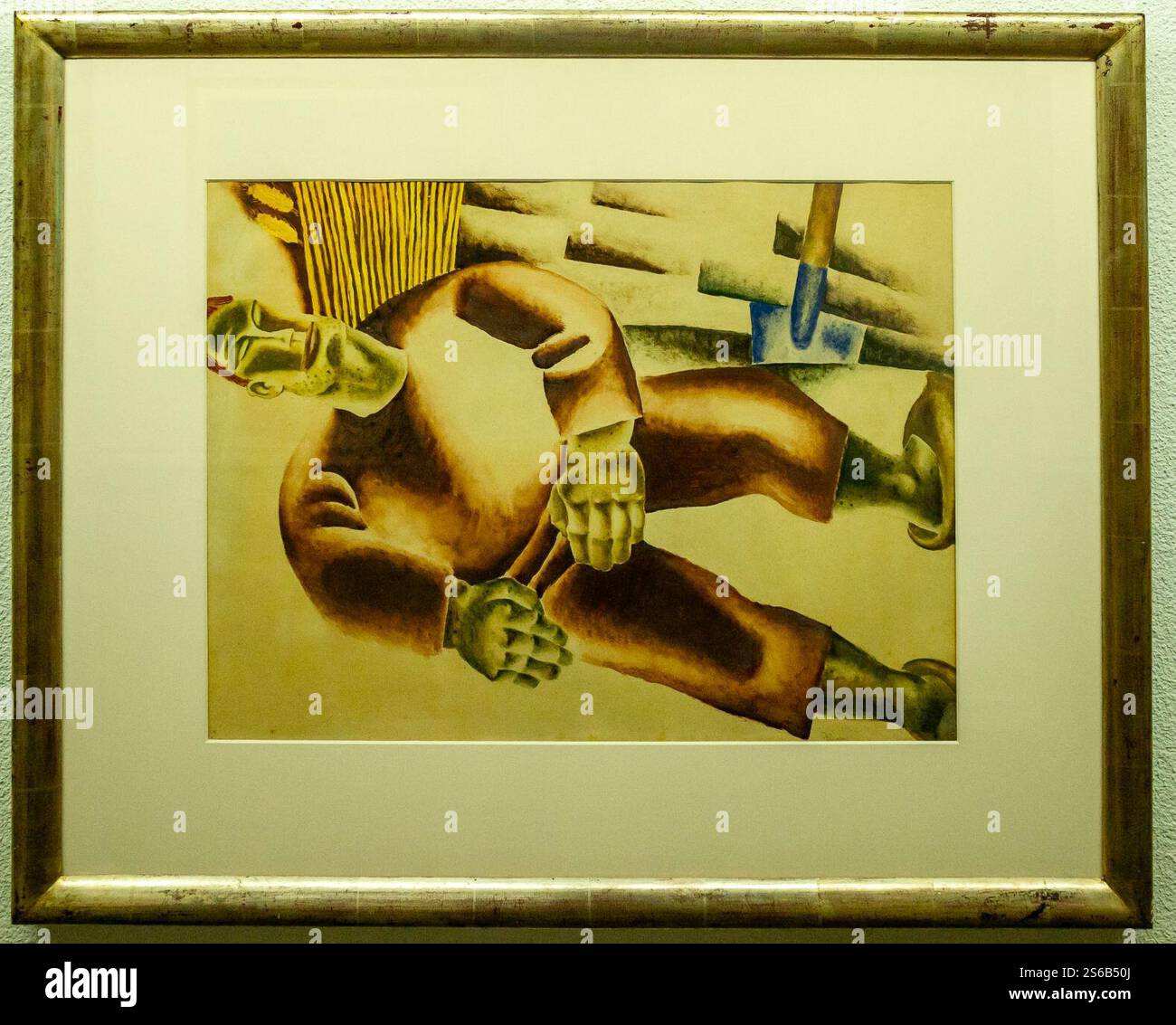 Frits Van den Berghe - Slapende boer - met kader Stock Photo - Alamy