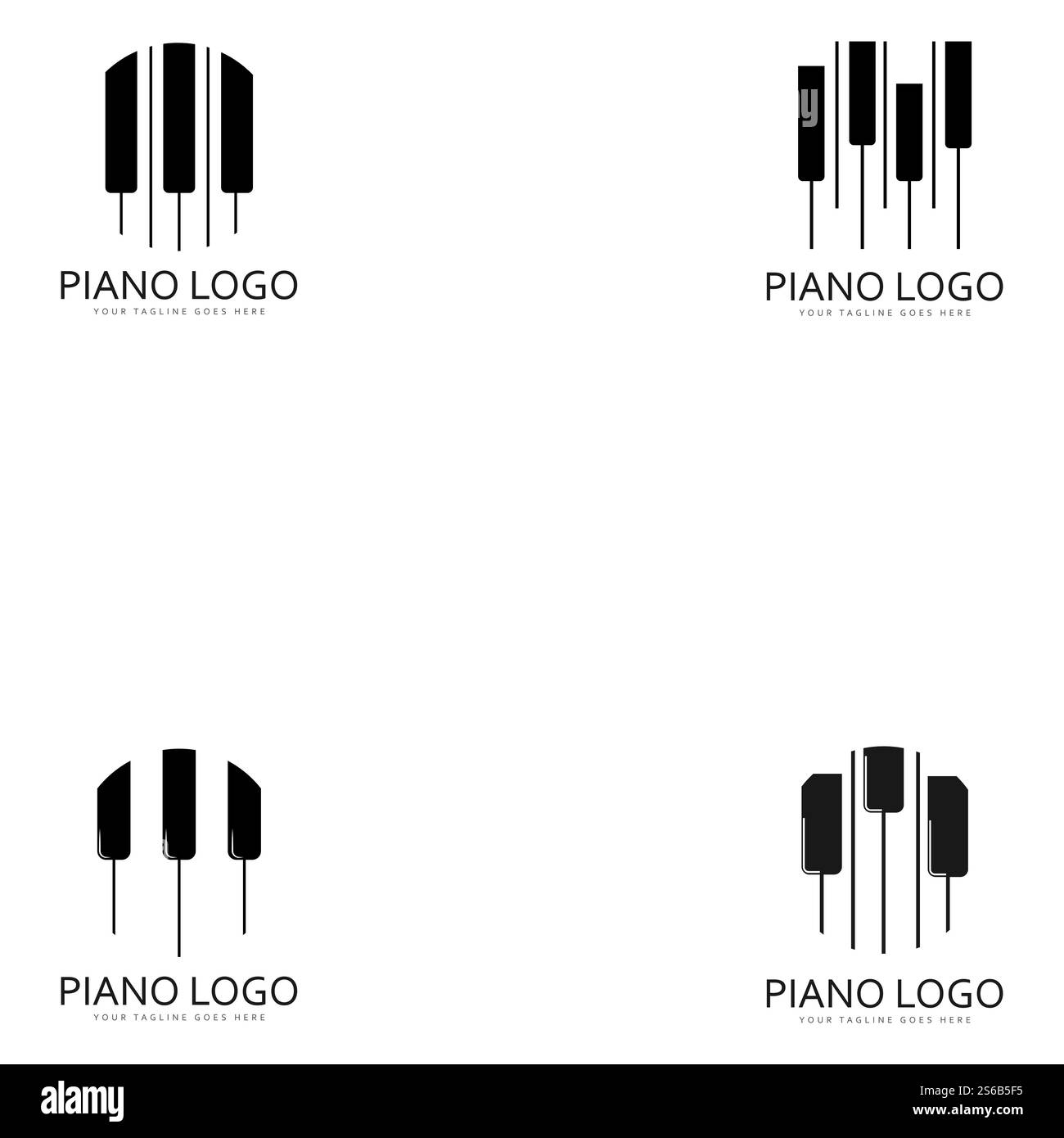 Piano keyboard logo design vector template Stock Vector Image & Art - Alamy