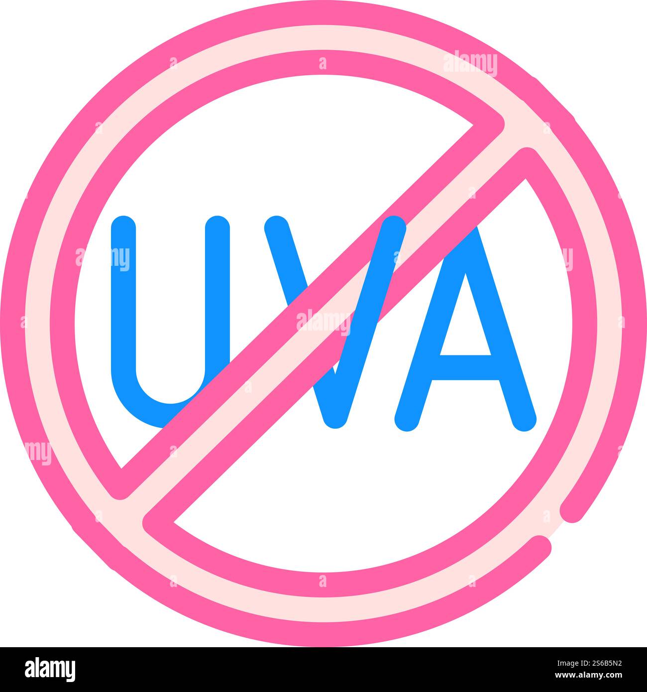 uva crossed out mark color icon vector. uva crossed out mark sign ...
