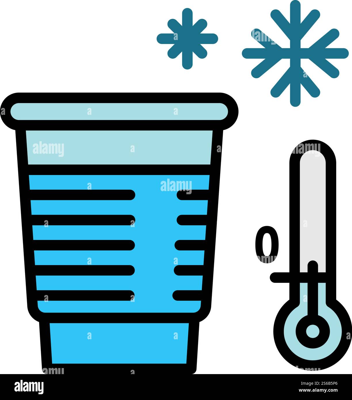 Cold water plastic glass icon. Outline cold water plastic glass vector ...