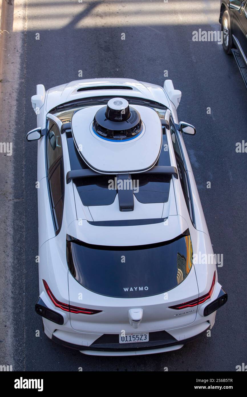 Austin, Tx, USA. 12th Jan, 2025. The Waymo self-driving cars -- mostly ...