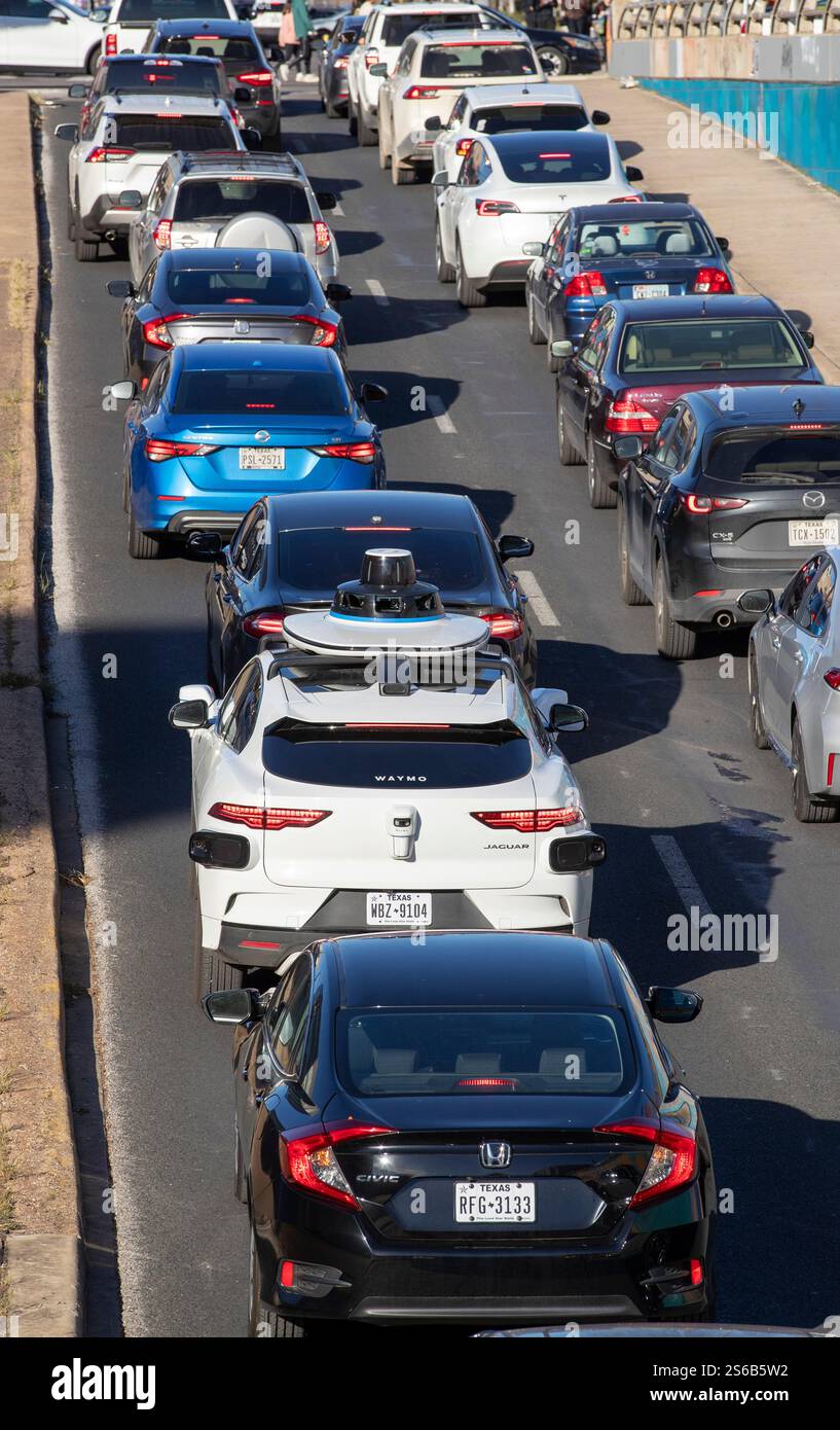 Austin, Tx, USA. 12th Jan, 2025. The Waymo self-driving cars -- mostly ...