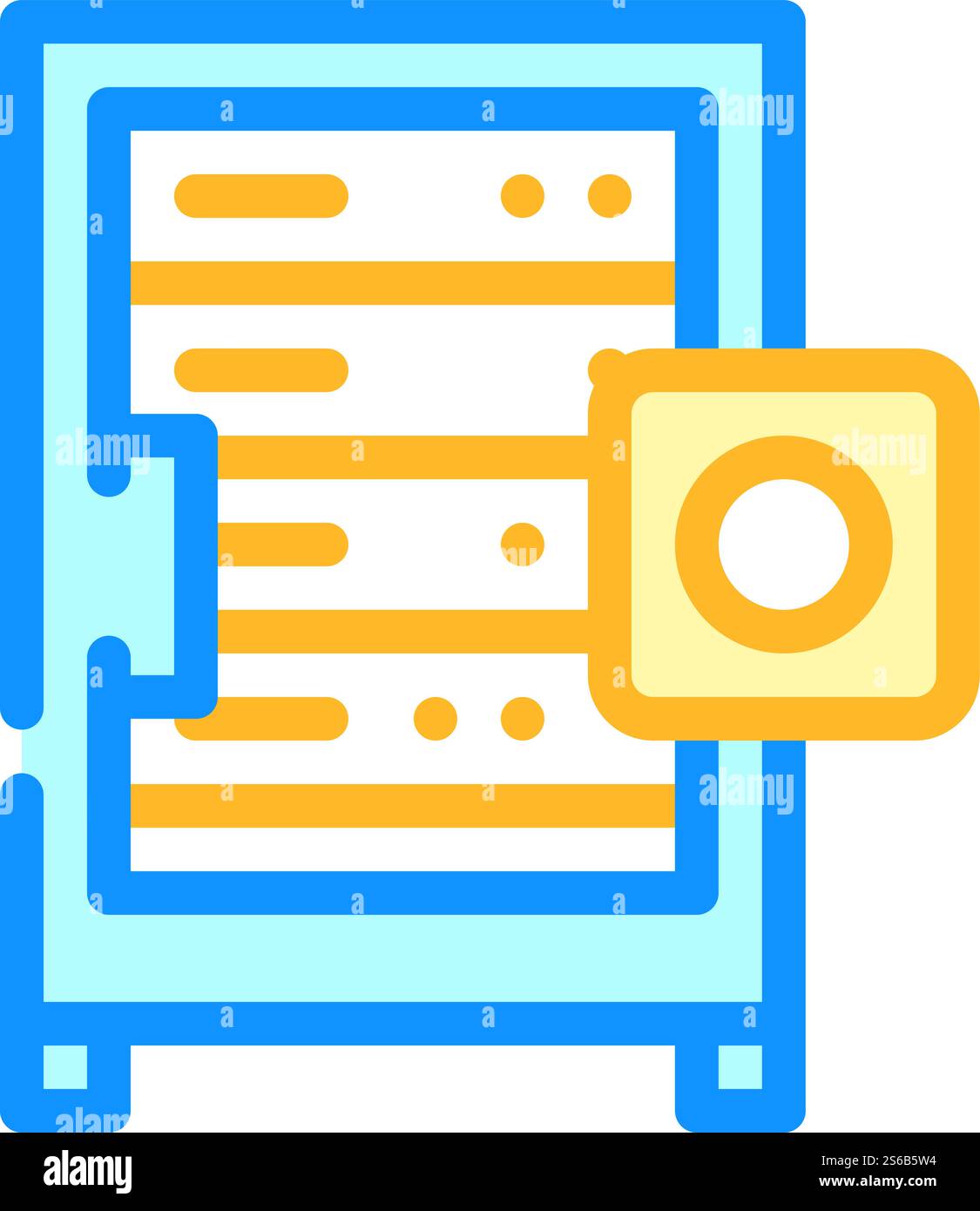 data server color icon vector. data server sign. isolated symbol ...