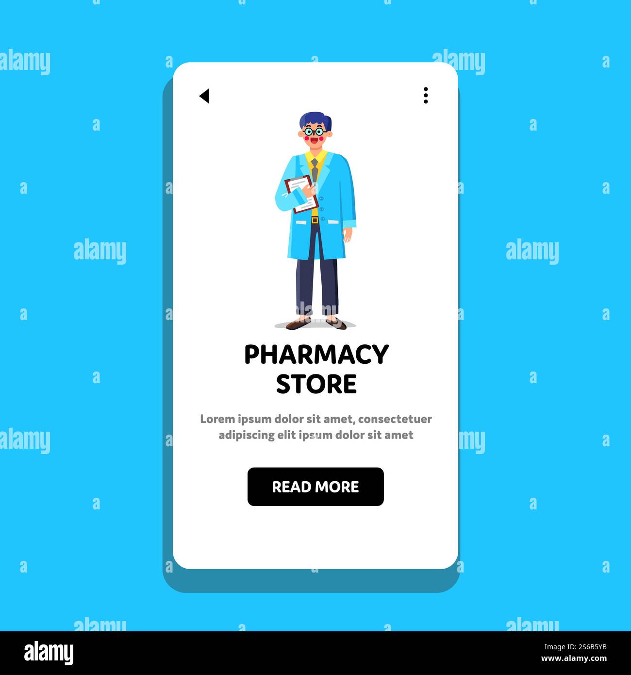 Pharmacy Store Drugstore Pharmacist Seller Vector. Pharmacy Store ...